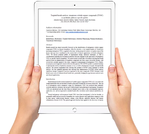 EVOC Probes - breath biomarkers with metabolic insights