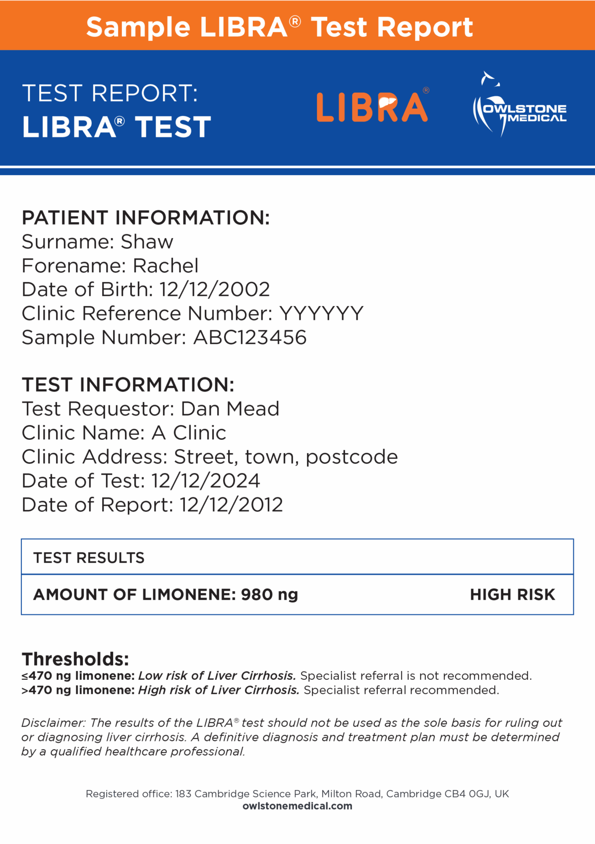 Liver Breath Analysis (LIBRA®)